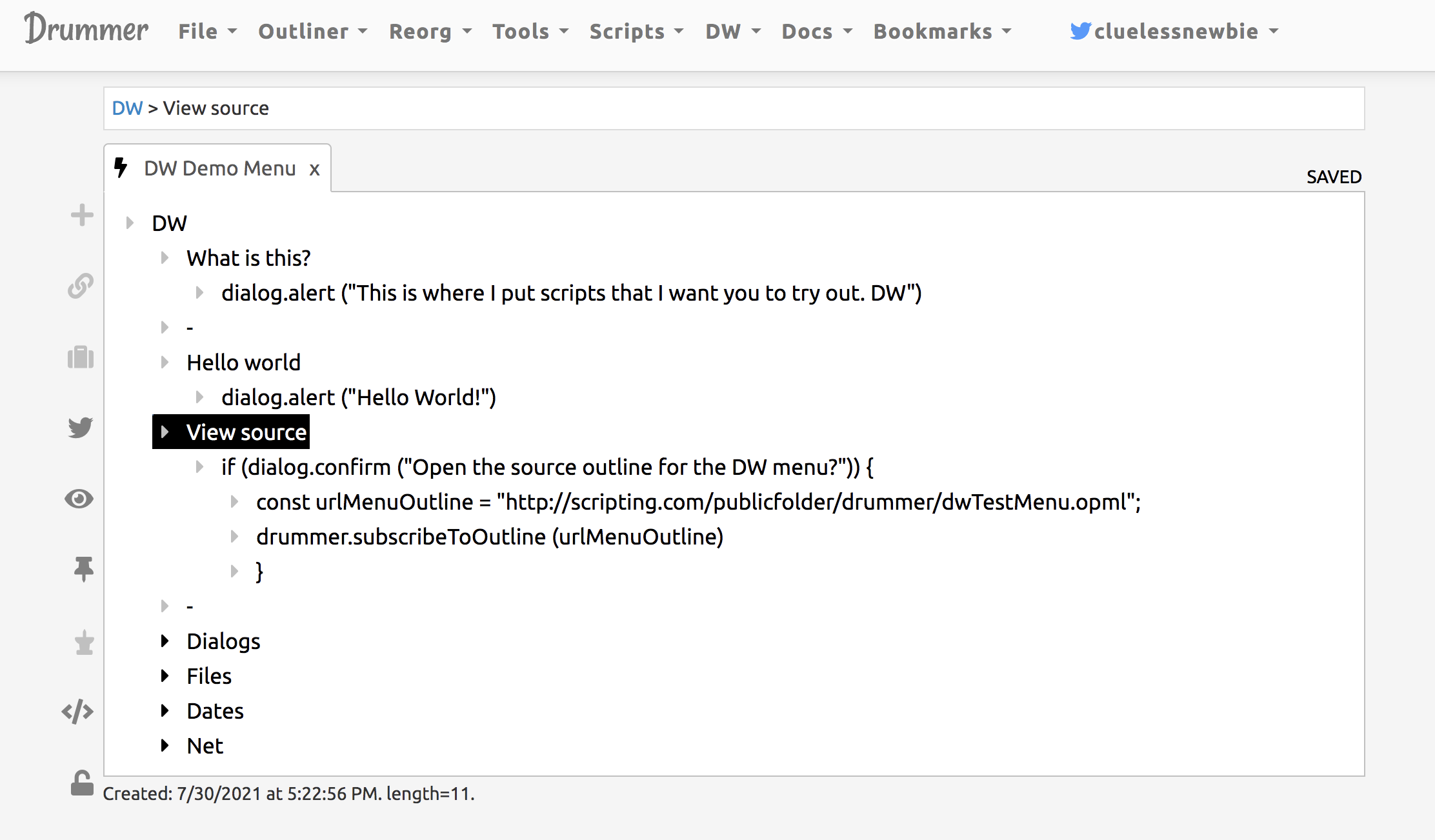 The DW menu: How I share scripts with you · Issue #21 · scripting/drummerSupport · GitHub